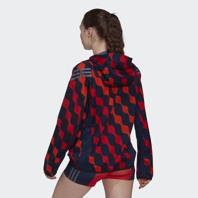 Adidas marimekko run icons 3-stripes hooded running windbreaker | Sportland
